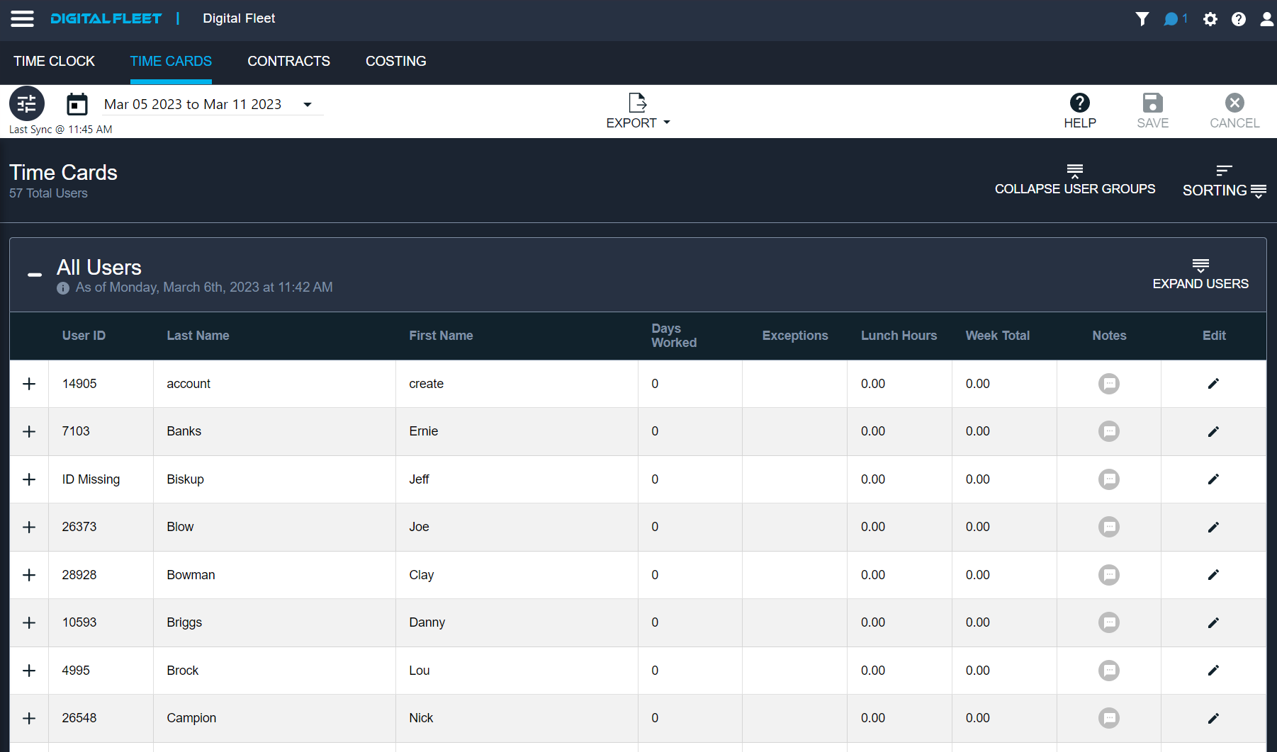 Time Clock – Documentation | Digital Fleet