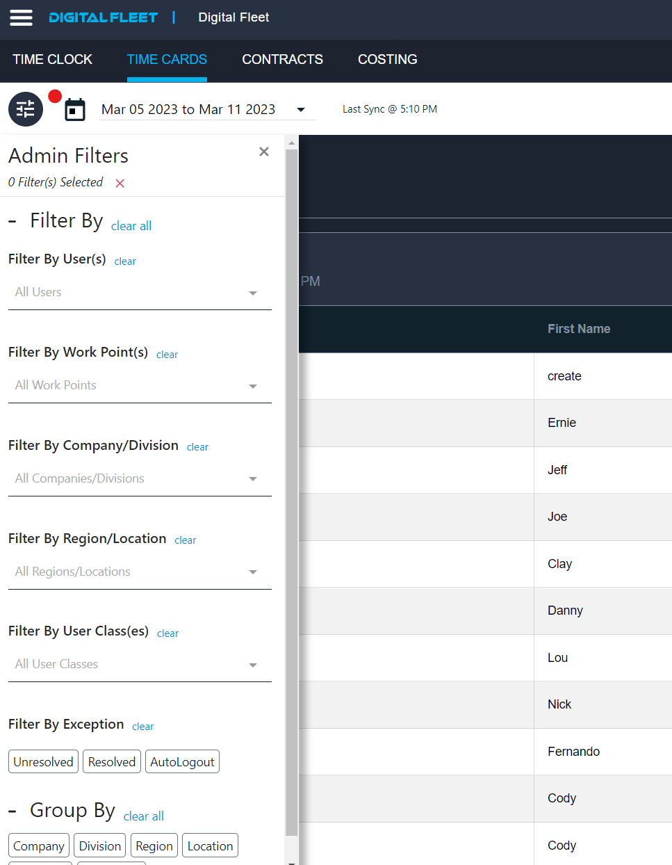 Time Clock – Documentation | Digital Fleet