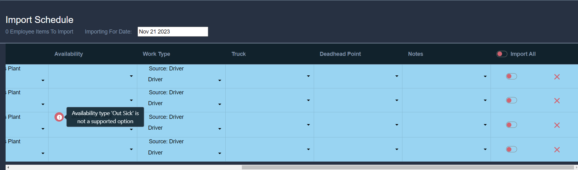 Scheduling - Importing Schedules – Documentation | Digital Fleet