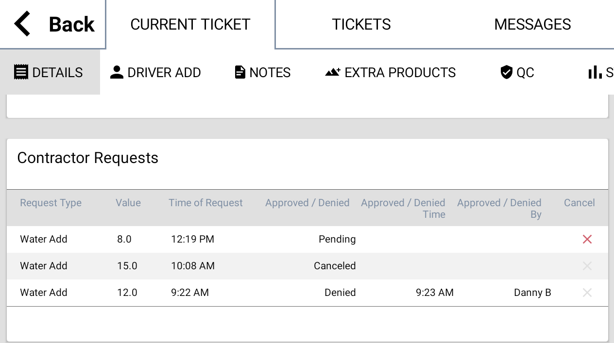 Water Add Approval – Documentation | Digital Fleet