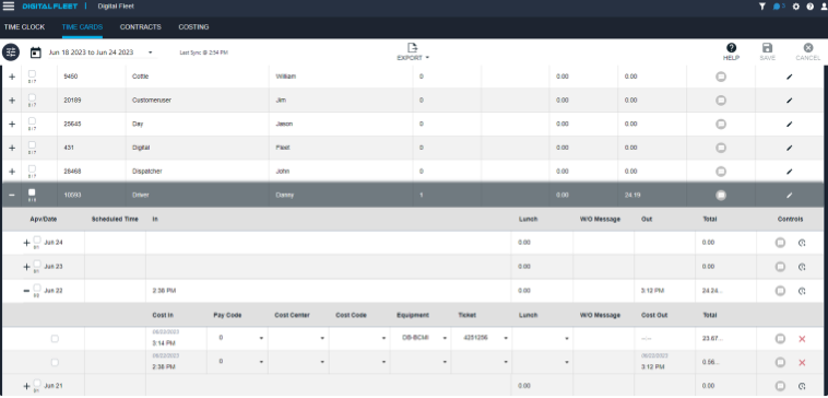 Time Clock – Documentation | Digital Fleet