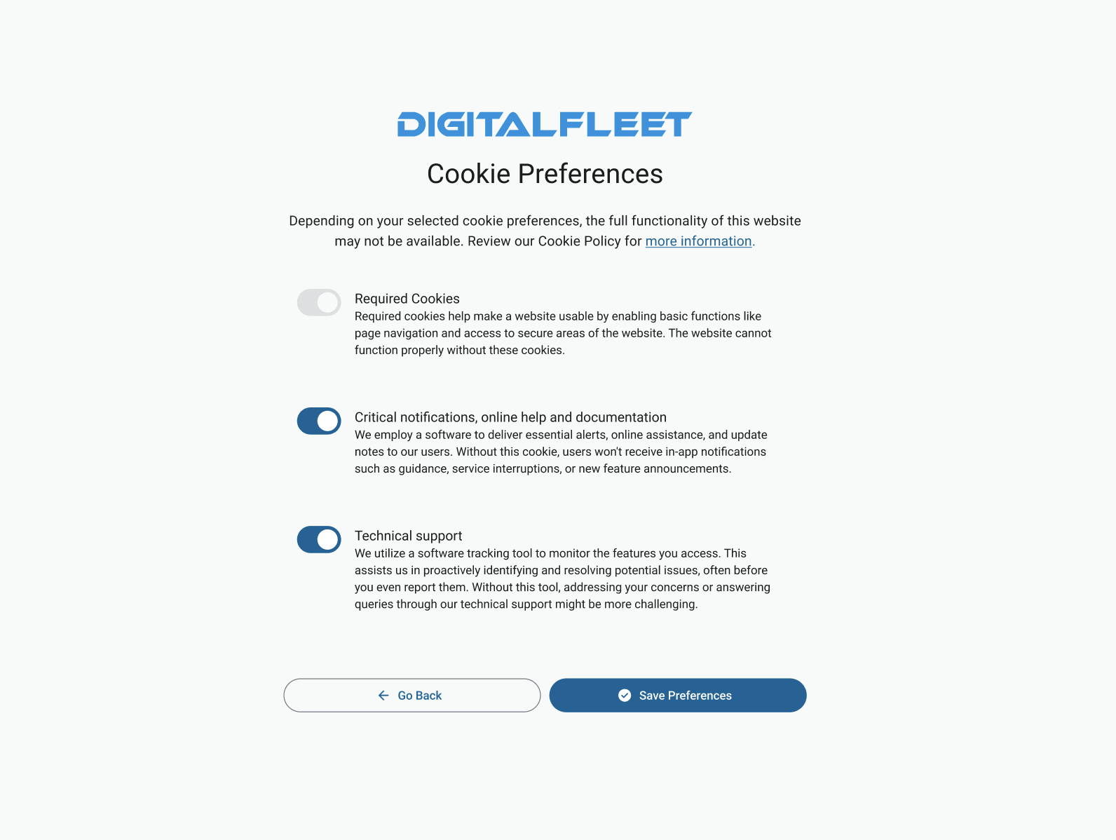 Cookie Policy – Documentation | Digital Fleet